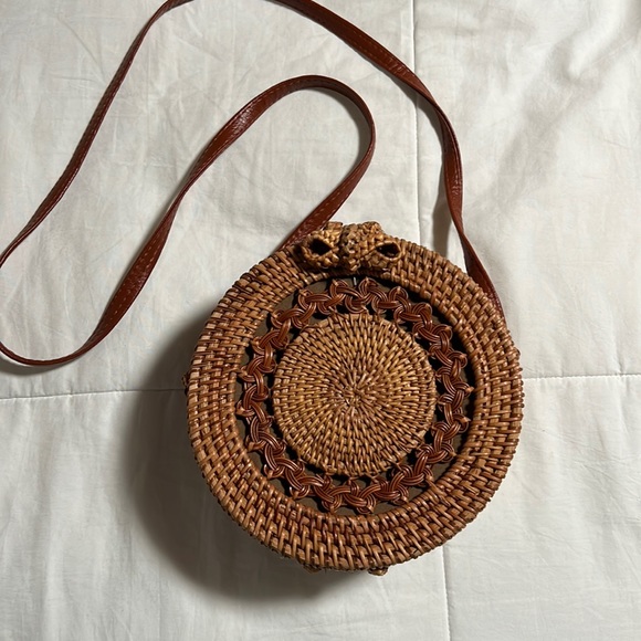 Amazon | Bags | Amazon Round Rattan Basket Crossbody Bag | Poshmark